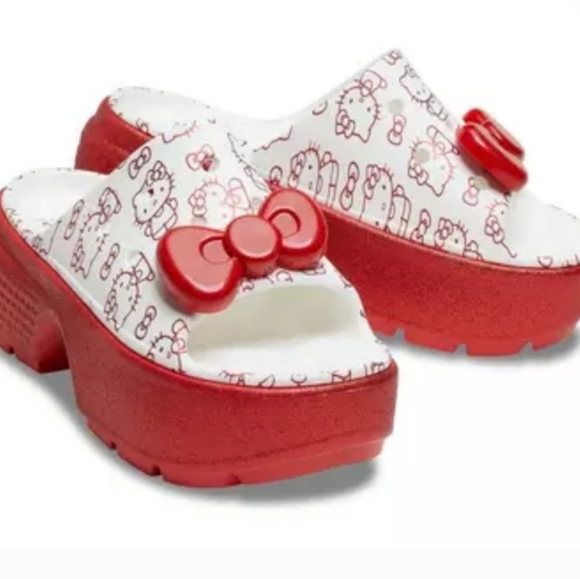 CROCS | Shoes | Crocs Stomp Hello Kitty Slide | Poshmark
